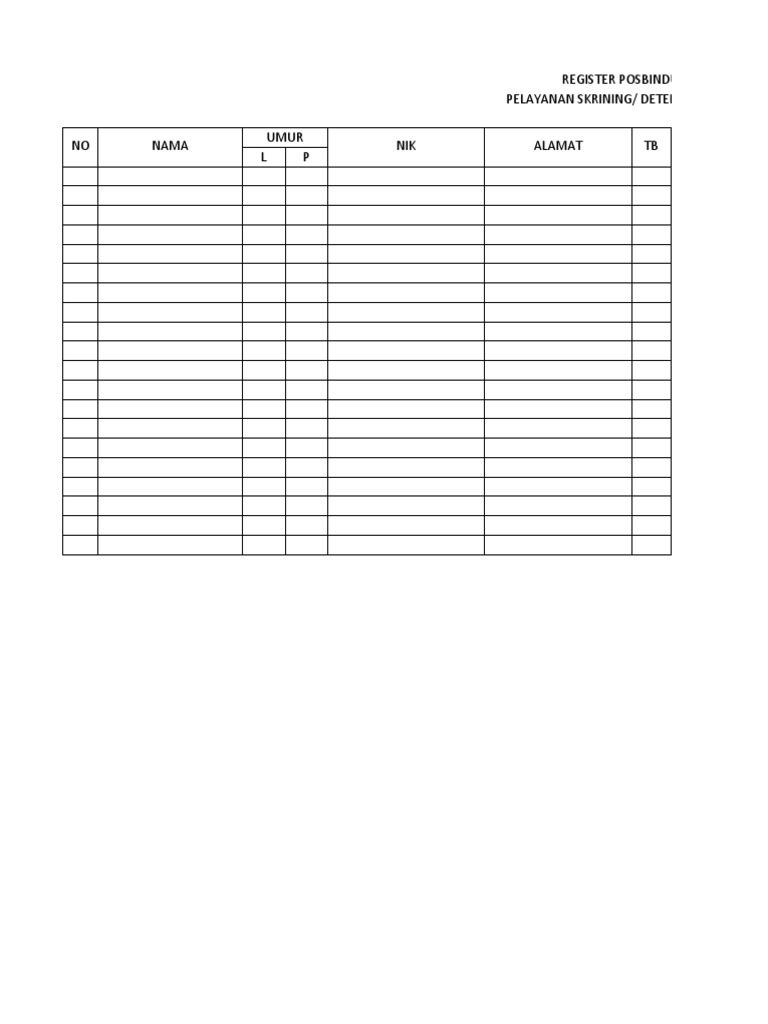 Form Buku Register PTM | PDF | Hukum