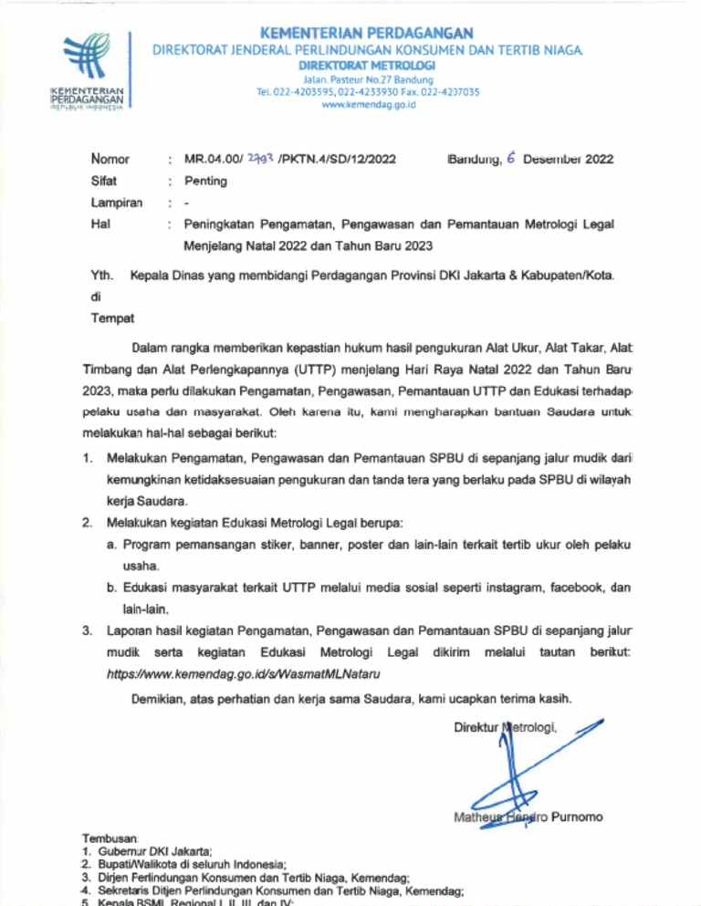 SD Pengawasan UTTP Nataru | PDF