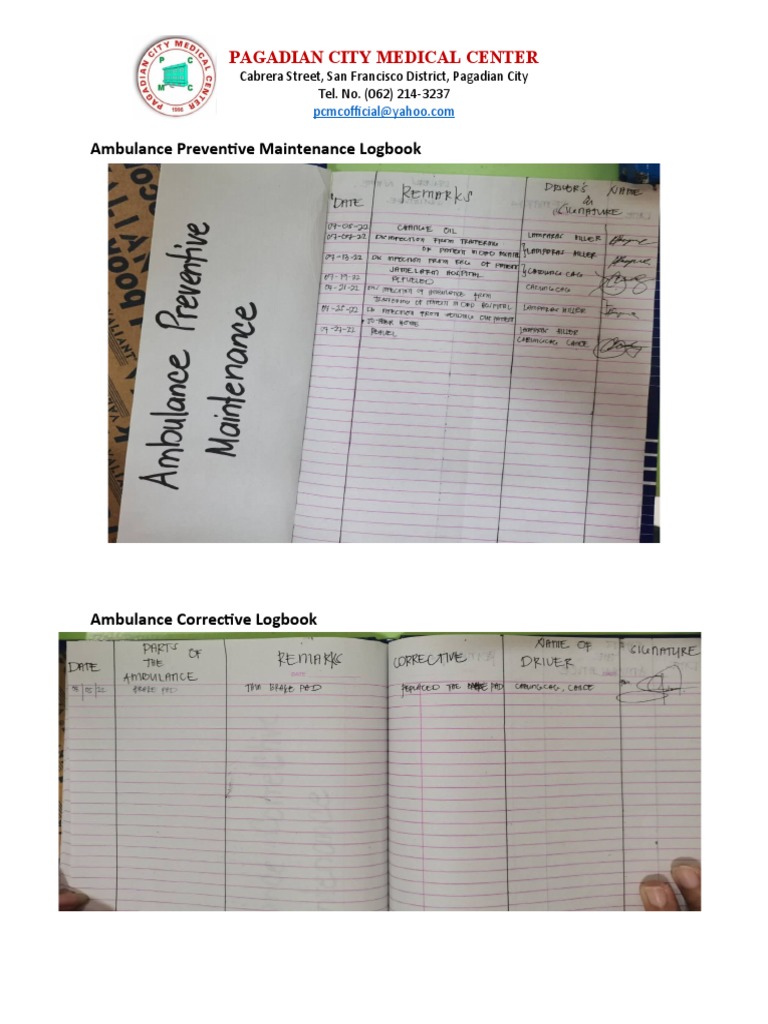 Corrective and Preventive Maintenance of Ambulance | PDF