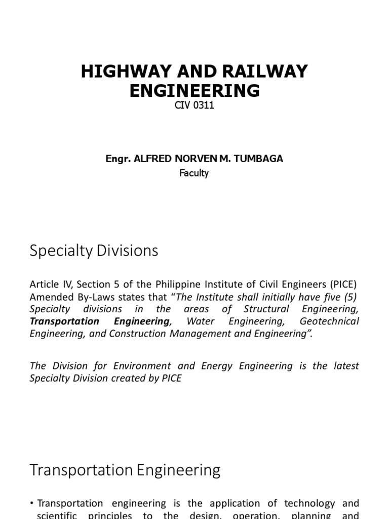 Highway and Railway Engineering Introduction | PDF | Transport ... Highway and Railway Engineering Introduction | PDF | Transport ...