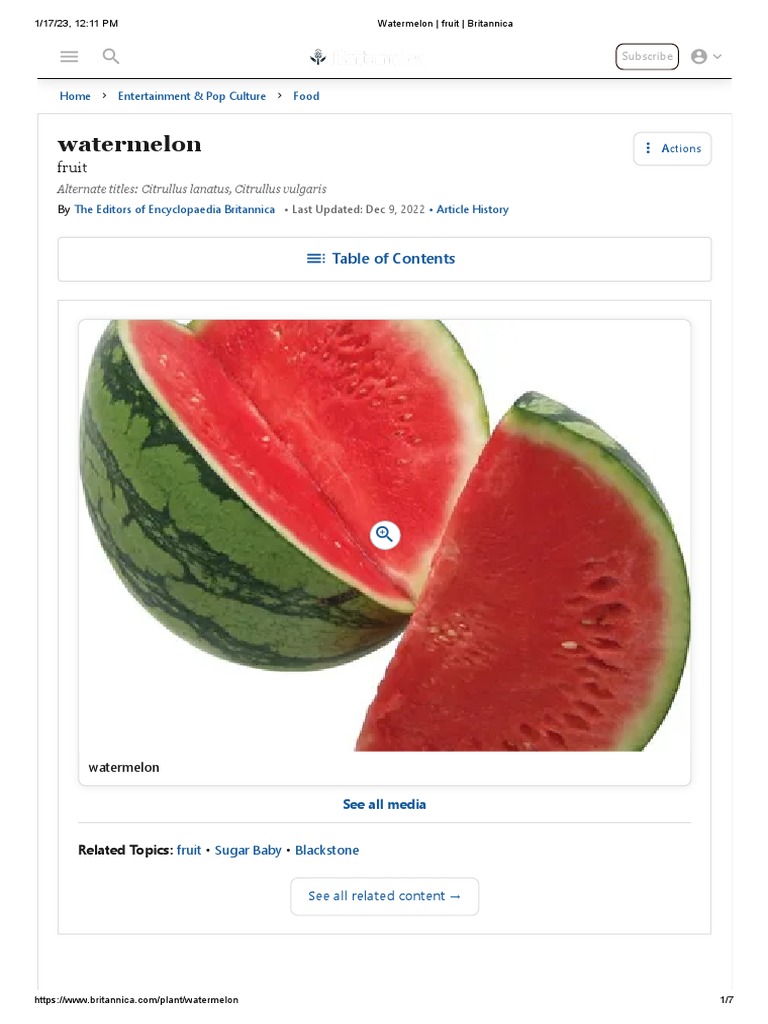 Everything You Need to Know About Watermelons | PDF | Watermelon | Food ...