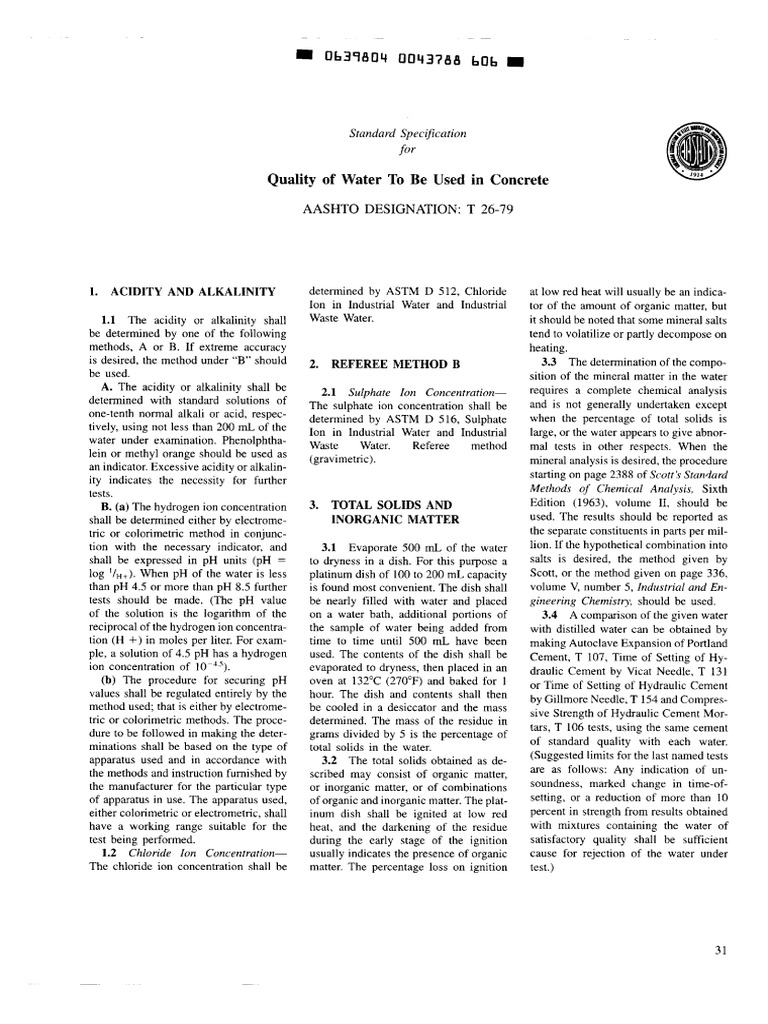 Aashto t26 19th Ed | PDF