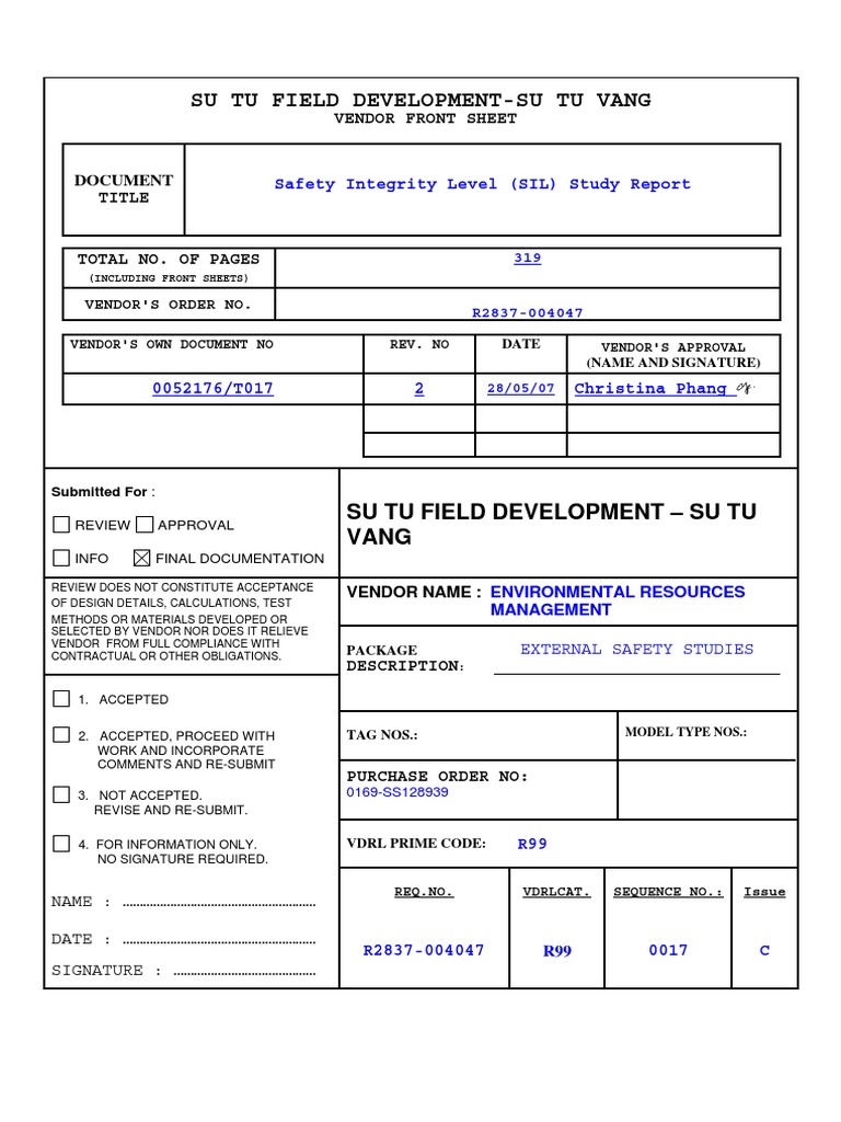 SIL Class - Sample | PDF | Safety