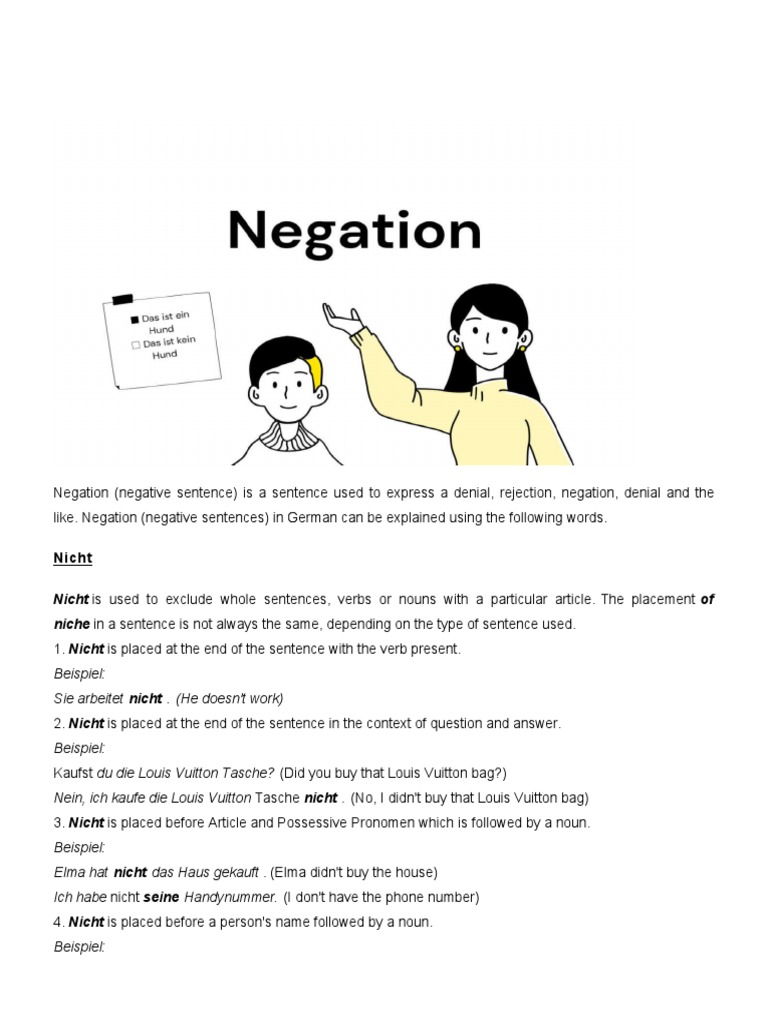 NEGATION | PDF | Noun | Adverb