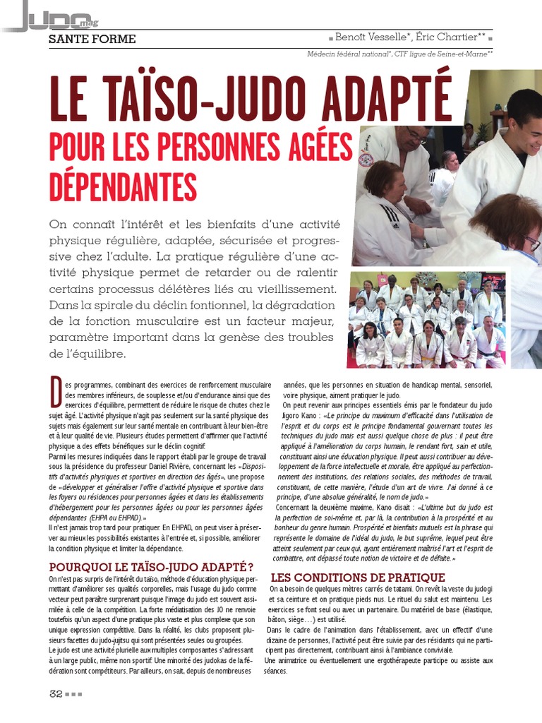 Taïso-Judo Adapté pour Seniors | PDF | Judo | Sciences de la santé
