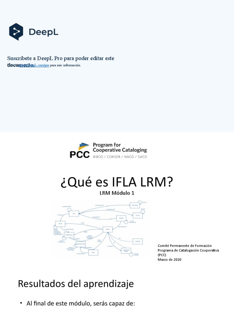 Module 1 What Is LRM - Modelo de Referencia Bibliotecaria Es | PDF