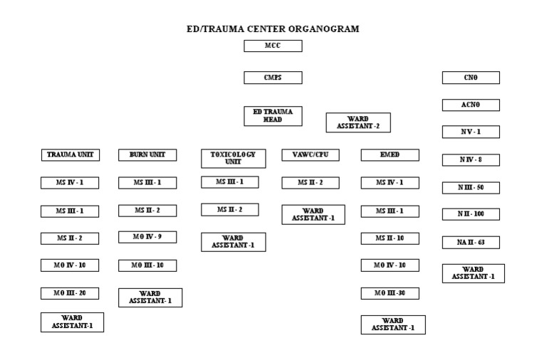ED/Trauma Center Organogram Structure | PDF