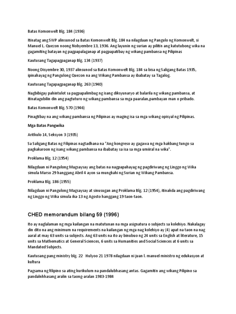 Batas Komonwelt BLG | PDF