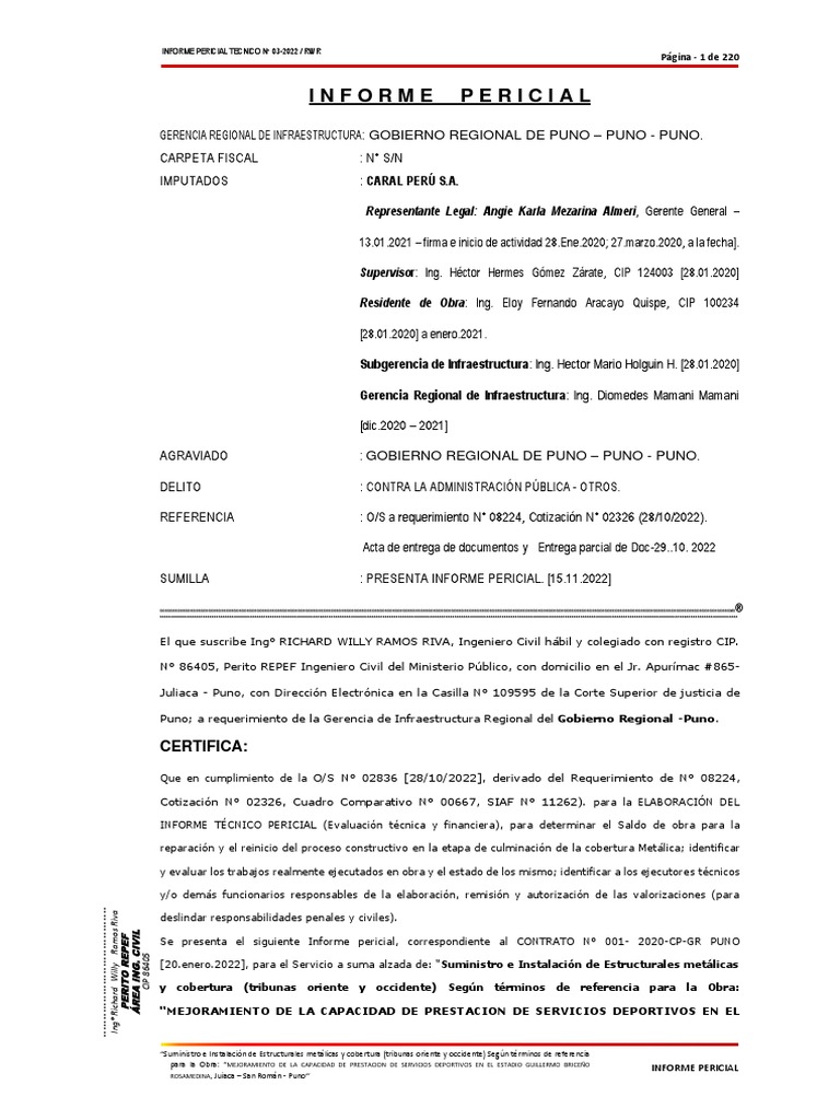 001-Informe Pericial-Estadio | PDF