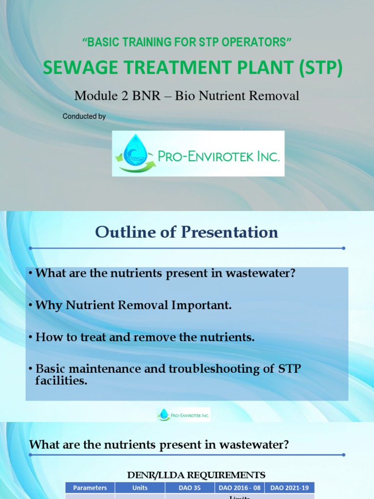 Sewage Treatment Plant (STP) - Module 2 | PDF | Sewage Treatment ...