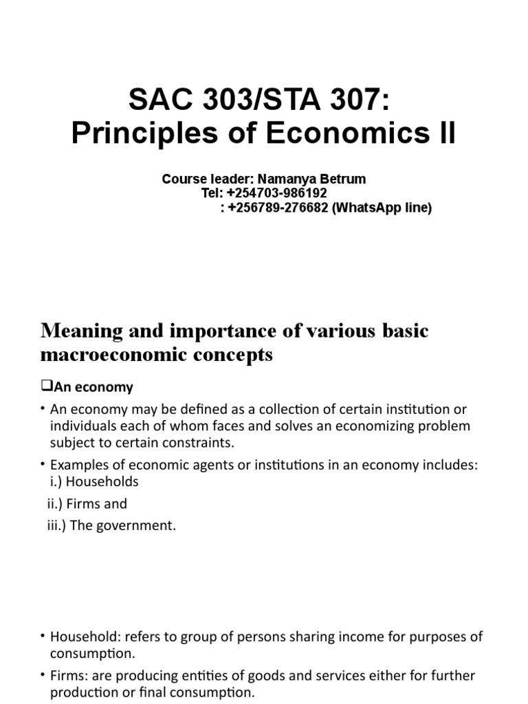 Principles of Economics 11 Lecture One Notes | PDF | Inflation ...