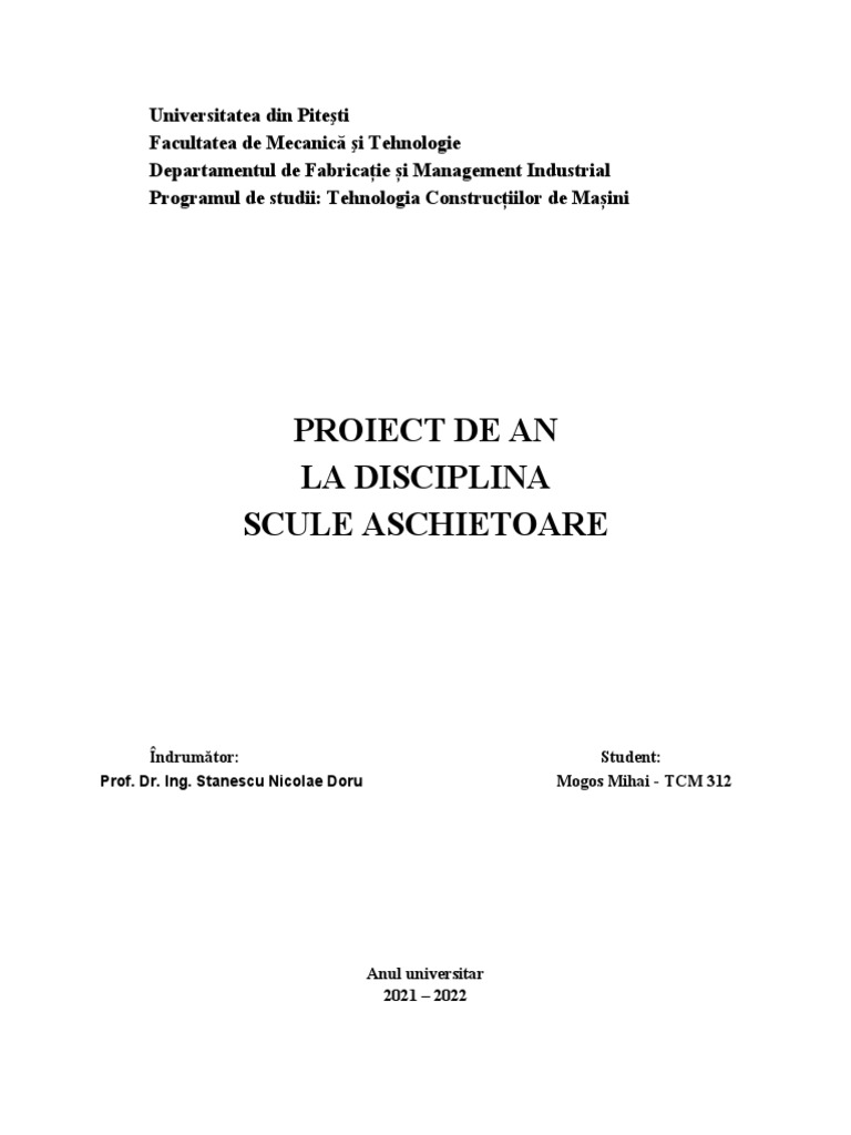 Prima Pagina Proiect | PDF