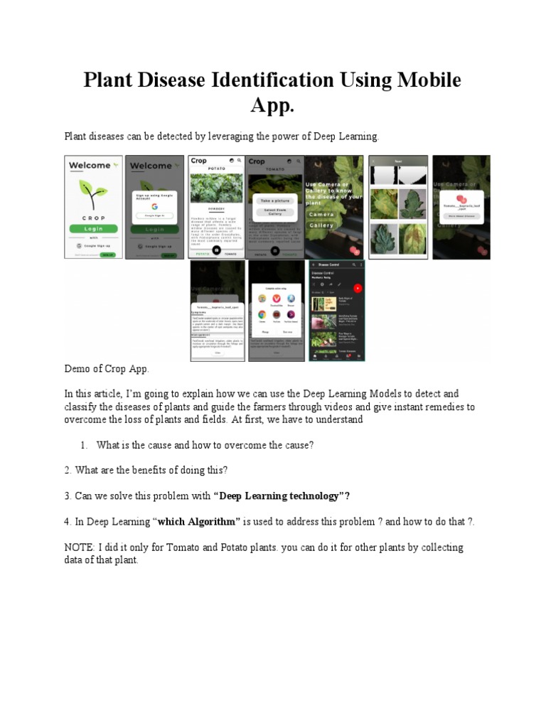 Mobile App for Plant Disease Detection | PDF | Artificial Neural ...