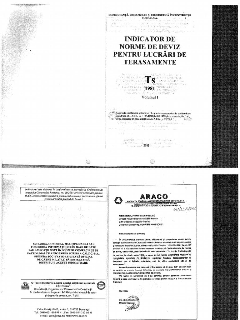 Indicator Norme Deviz 1981 TS Terasament | PDF