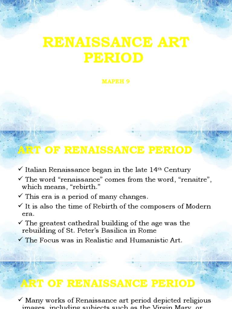 2ND QTR Renaissance Art Mapeh 9 1 | PDF