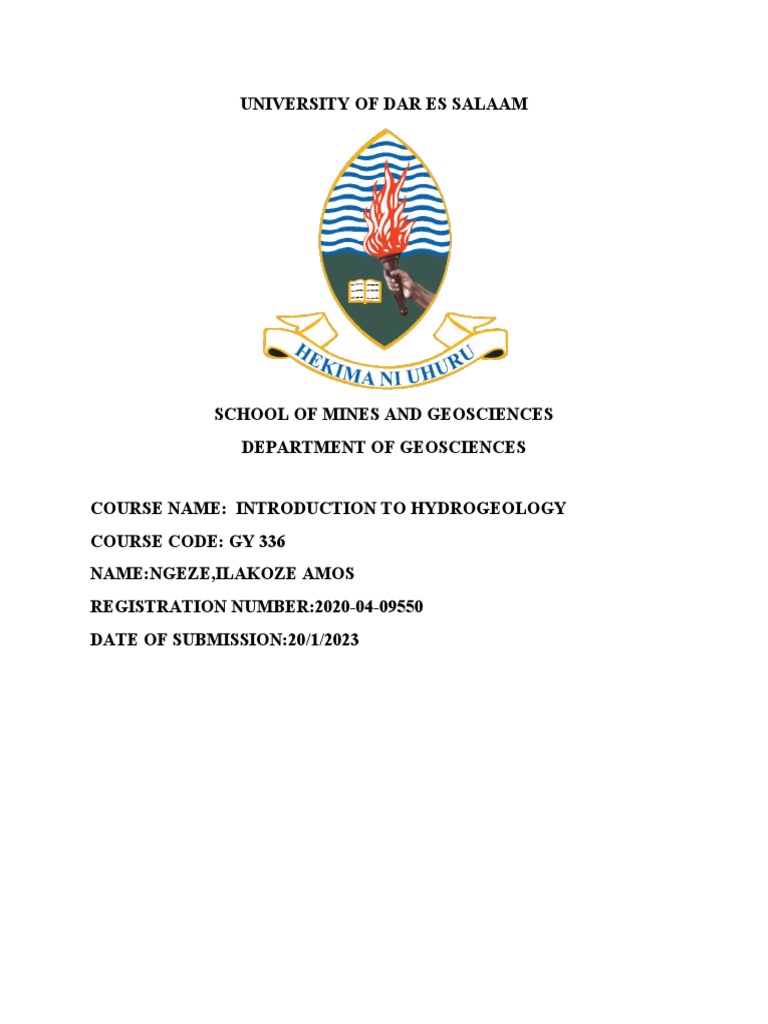 Official Geology Assinment Week 10 Summary | PDF | Groundwater | Water