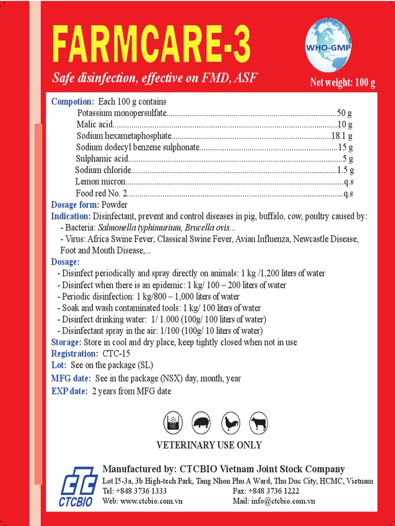 FARMCARE 3 English 100g Fix | PDF