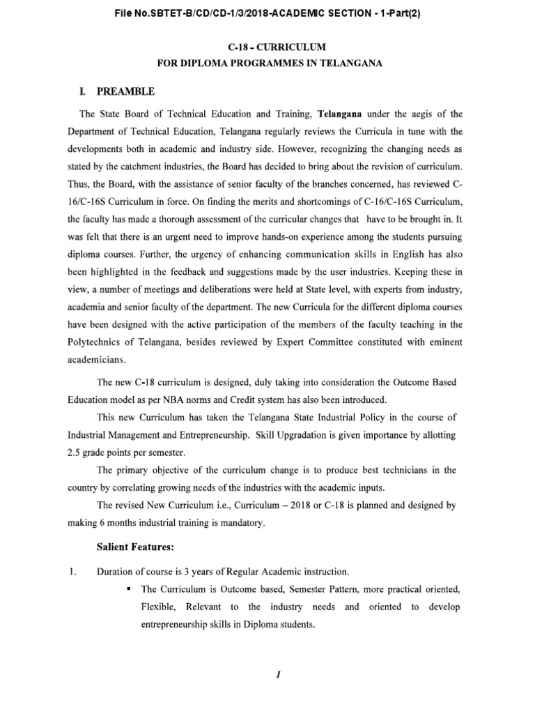 SBTET IME Handout Overview | PDF