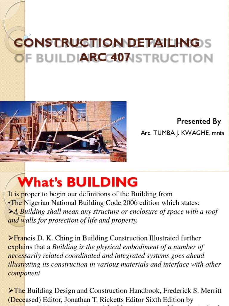 Arc 407 Const. Detailing | PDF | Wall | Roof