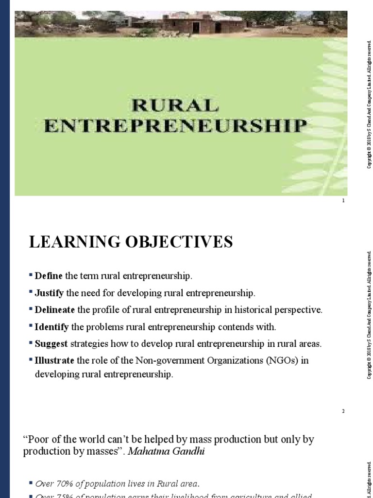 Rural Entrepreneurship | PDF | Entrepreneurship | Economies