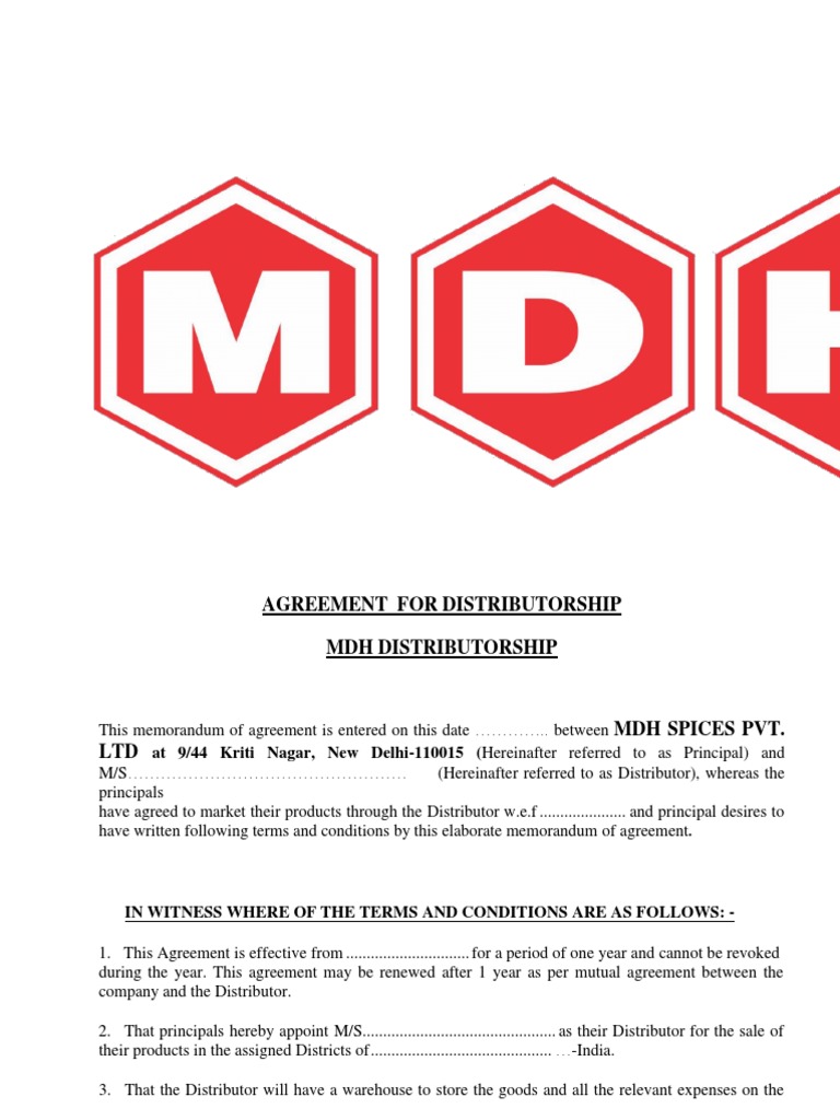 Mdhagreement Form | PDF | Taxes | Government