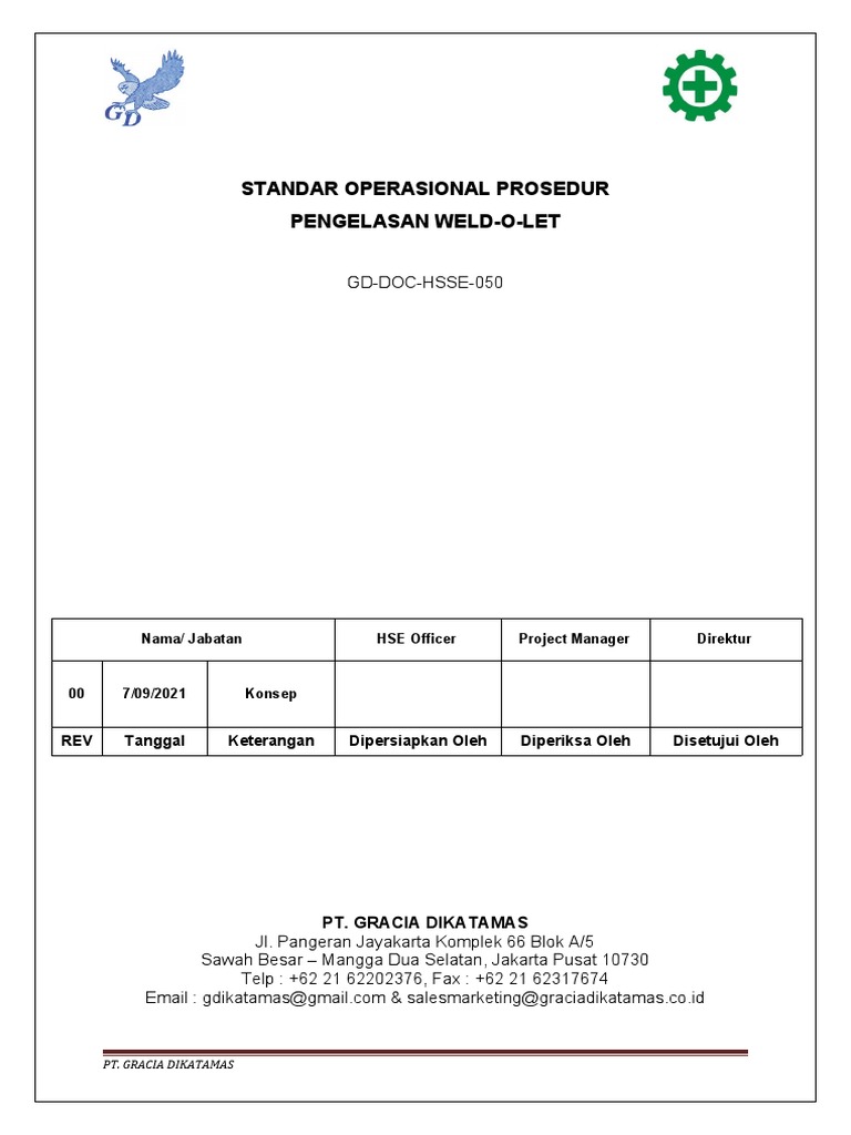 SOP Pengelasan Weld-O-Let | PDF