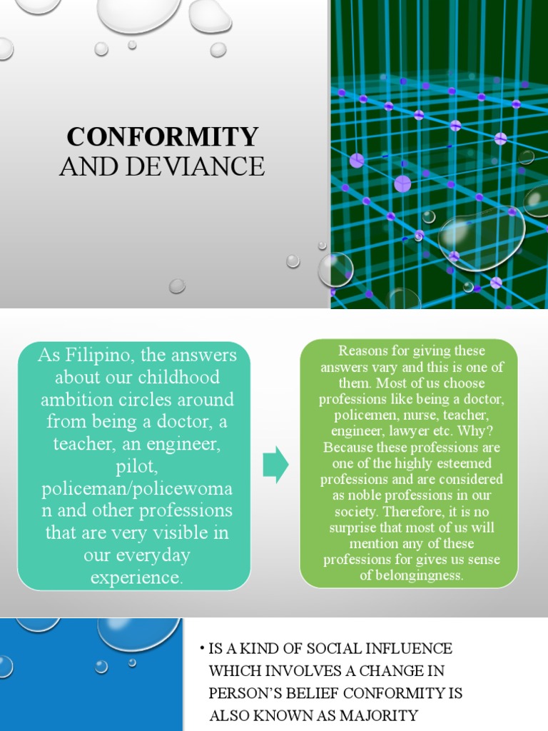 LESSON 2 - Conformity | PDF | Deviance (Sociology) | Conformity