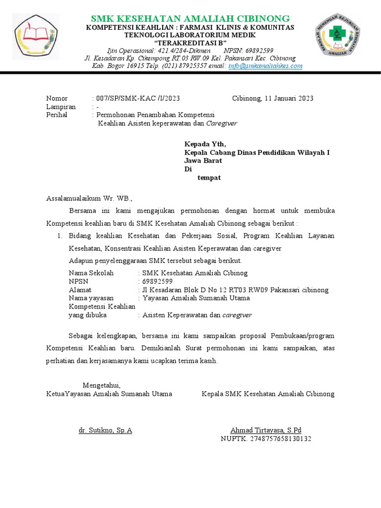 Surat Permohonan Komp Keahlian Baru | PDF | Bisnis | Karier & Perkembangan