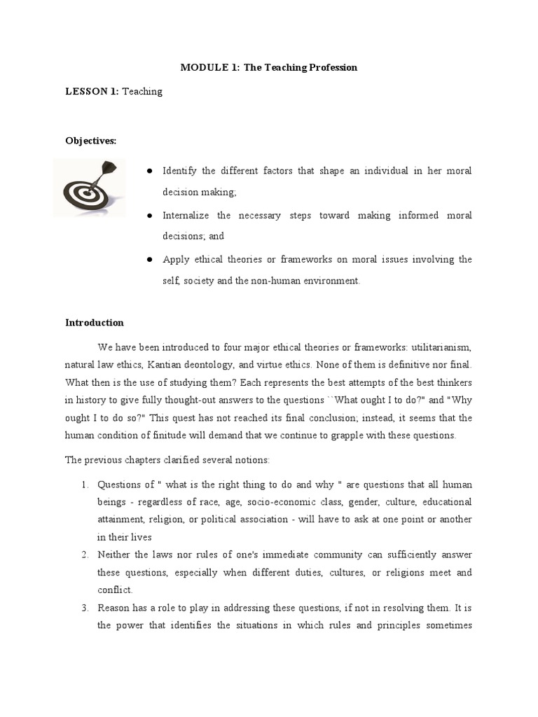 Module 6 ETHICS | PDF | Utilitarianism | Morality
