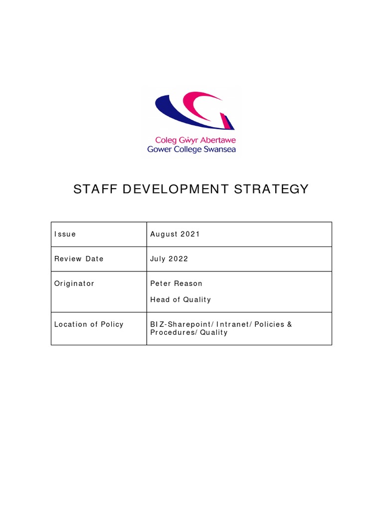 Staff Development Strategy (2021 - 2022) | PDF | Teaching Method | Evaluation