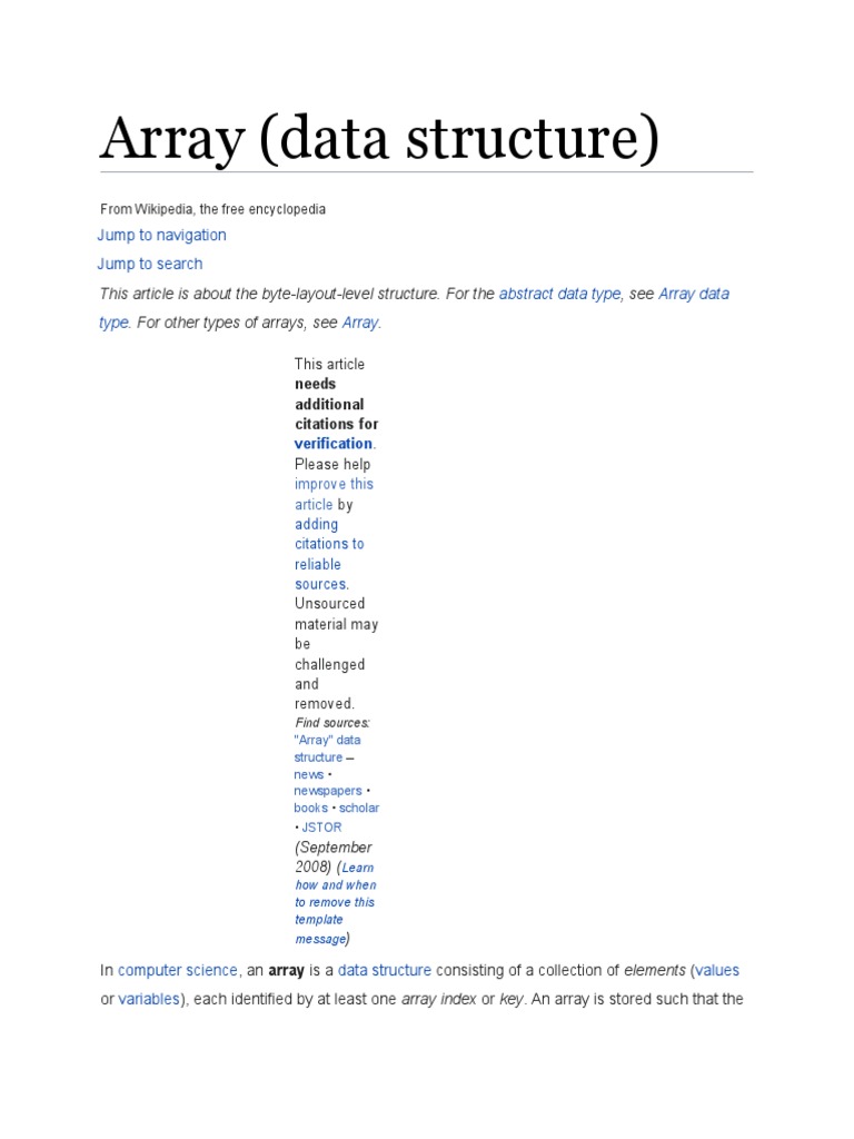 Array (Data Structure) | PDF | Array Data Structure | Software Development Array (Data Structure) | PDF | Array Data Structure | Software Development