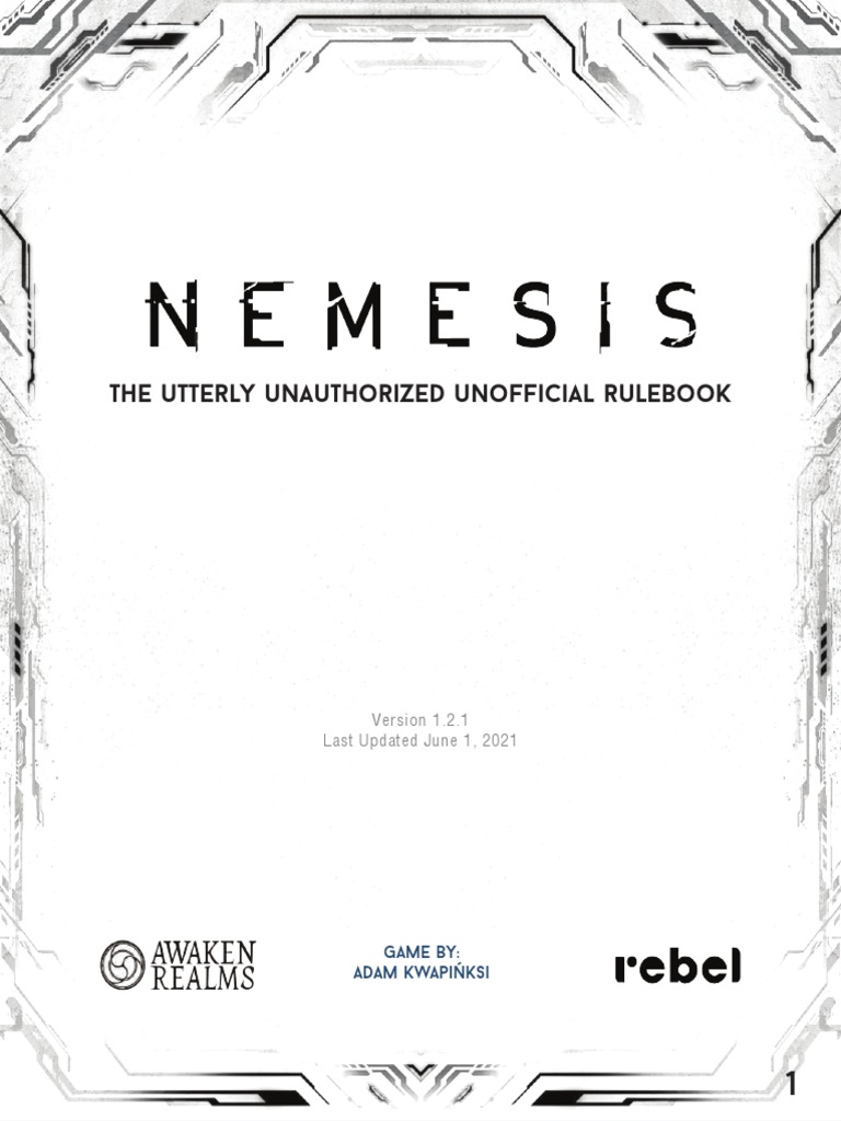 Nemesis Utterly Unauthorized Unofficial Rulebook v1 2 | PDF