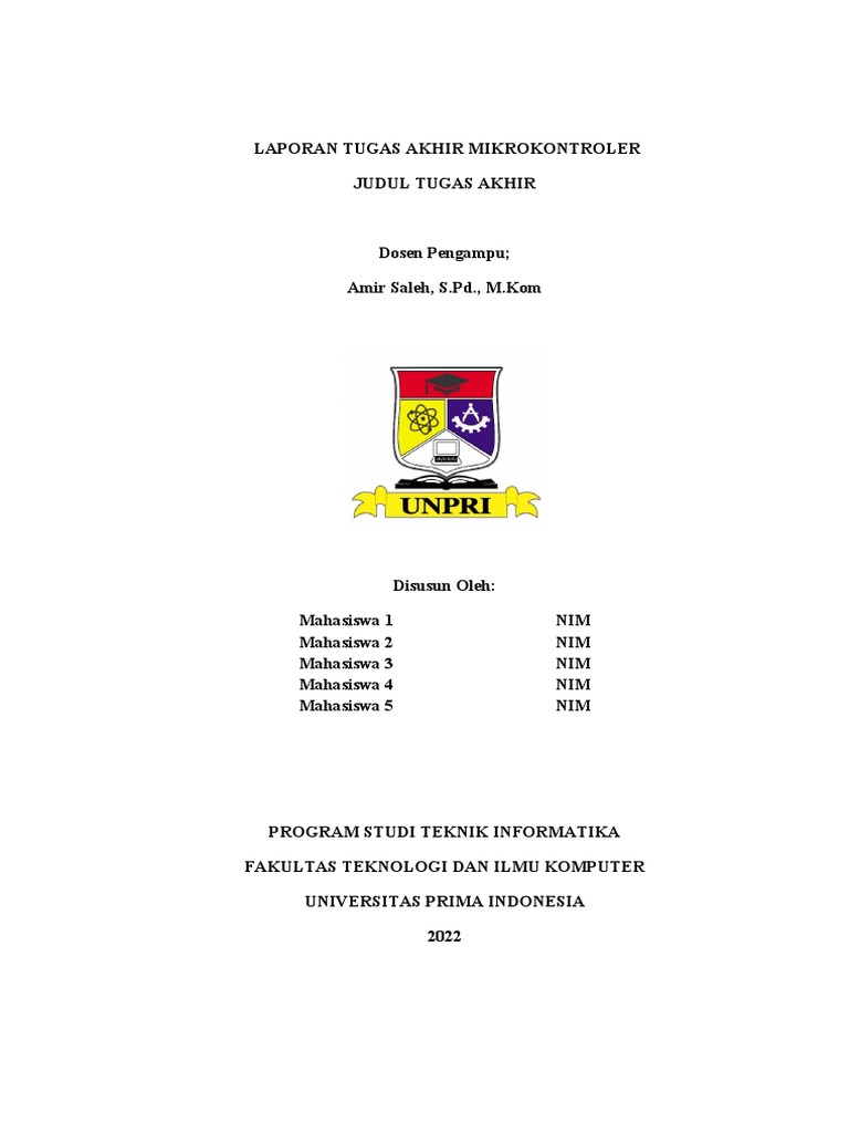 Format Laporan Tugas Akhir | PDF