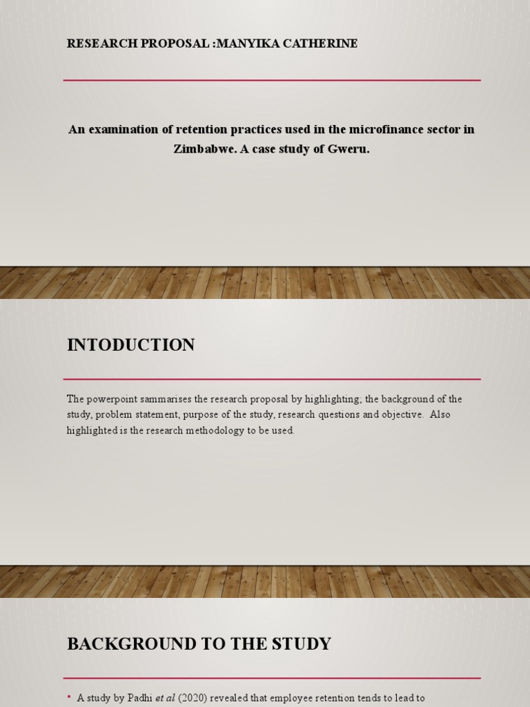 Research Proposal Powerpoint | PDF | Employee Retention | Leadership