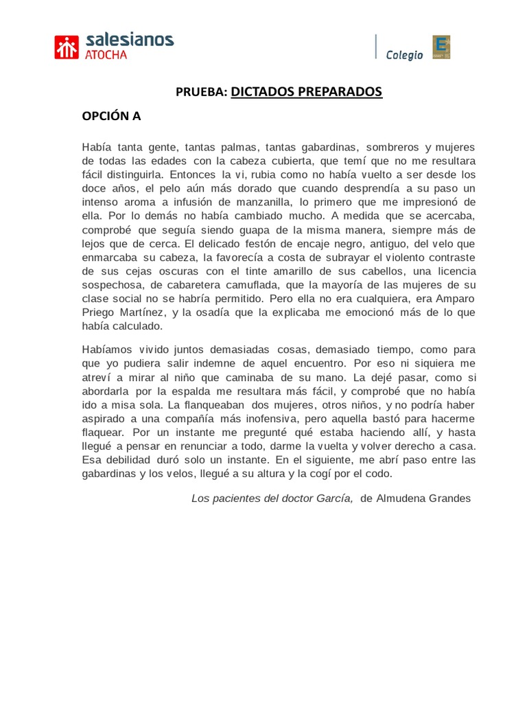 SA1 - DICTADOS - Documentos de Google | PDF | Palabra