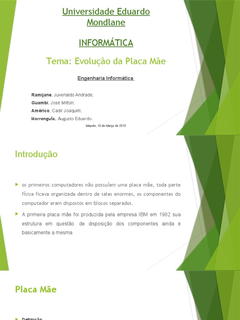 Evolução da Placa Mãe e Seus Tipos | PDF | Bens manufaturados ...