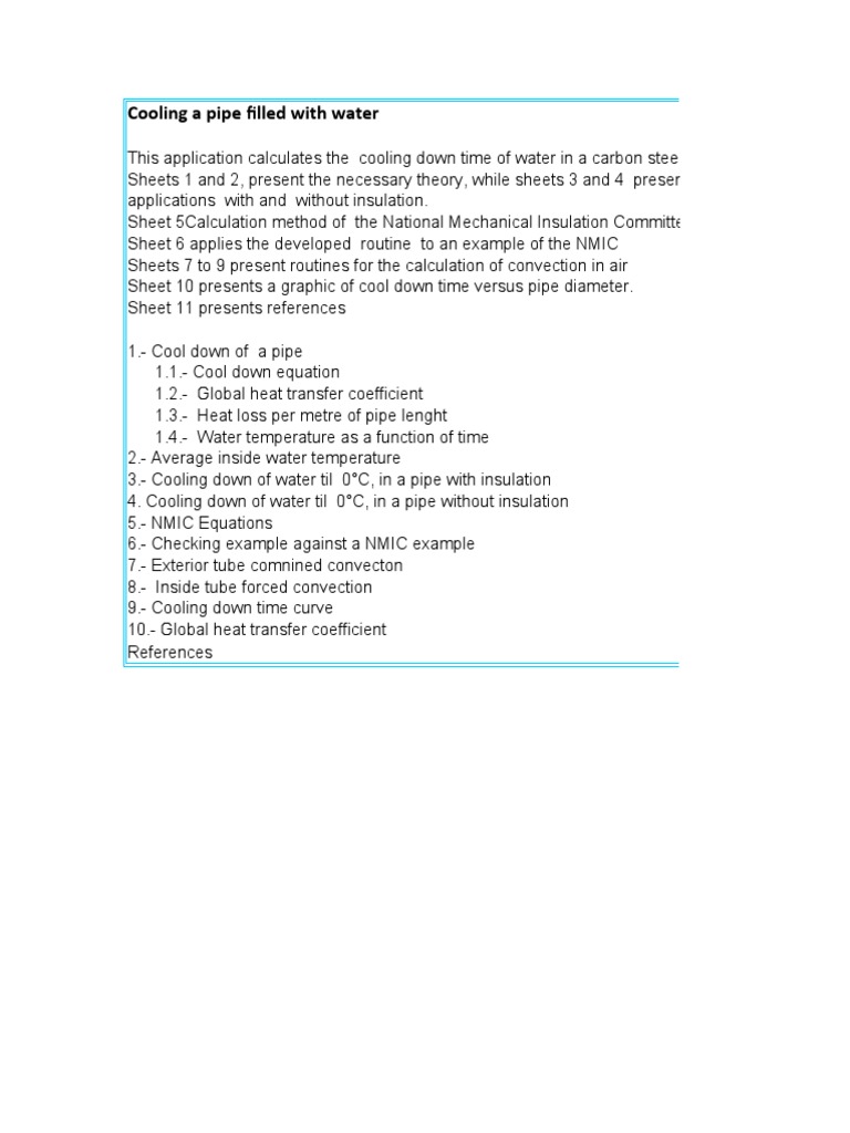Cooling A Pipe Filled With Water | PDF | Heat Transfer | Thermal Insulation