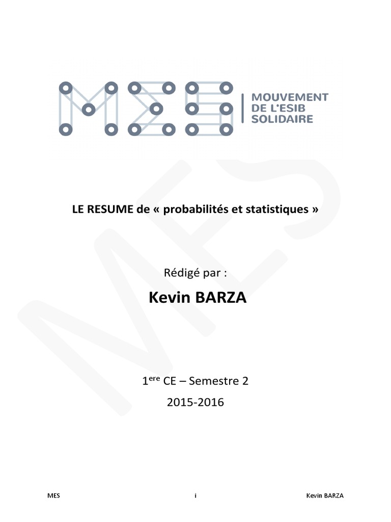 Resumé Complet Probabilité | PDF | Loi de probabilité | Loi normale