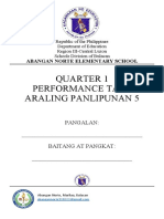 Araling Panlipunan Performance Task | PDF