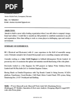 Electrical Engineering Experience Letter Format and CV Model | PDF ...