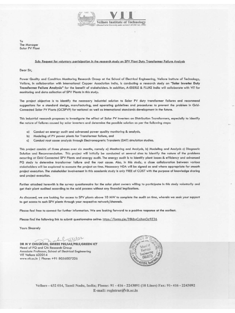 SPVIDT Study Letter | PDF