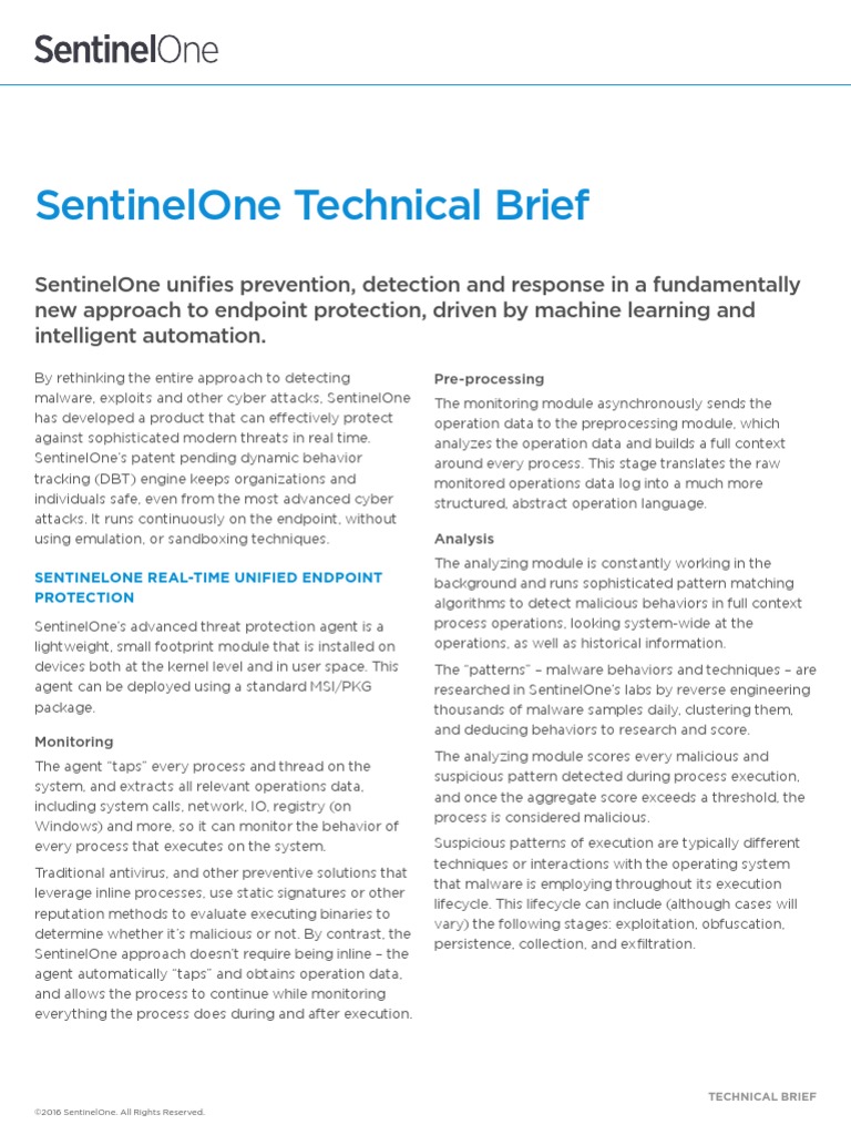 ARMANA SentinelOne TechBrief 0116 | PDF | Malware | Windows Registry
