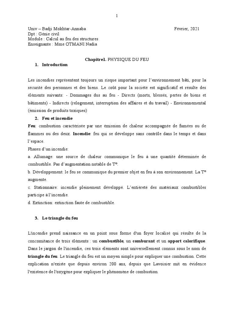 Phases et triangle du feu expliqué | PDF | La combustion | Feu