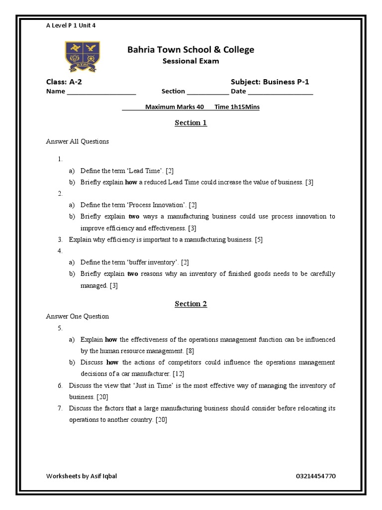 Test Unit 4 | PDF | Business
