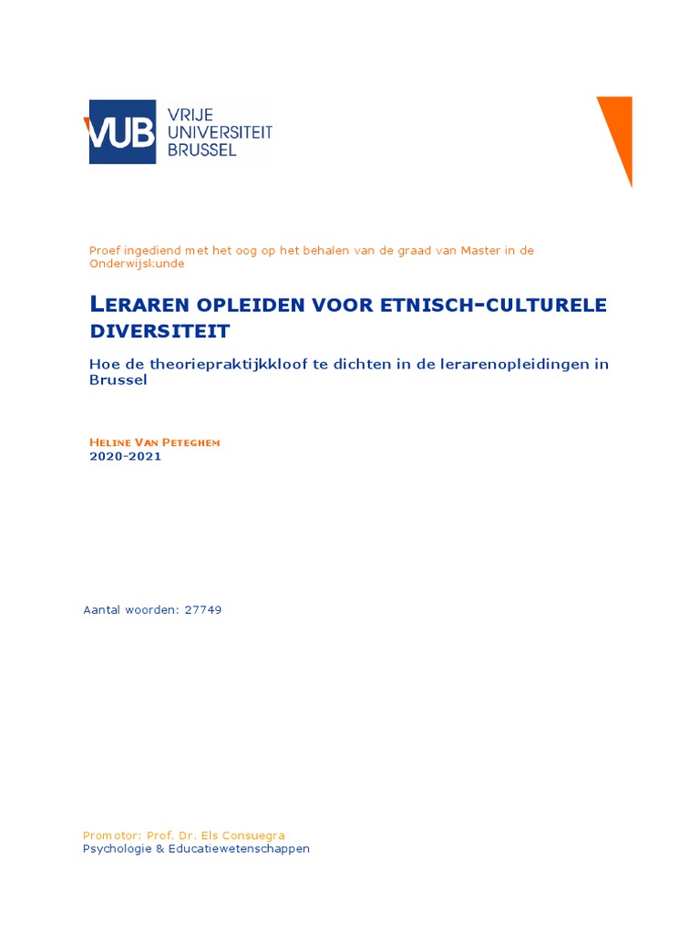 Praktijkkloof Van Peteghem Heline 0557648 Masterproef | PDF