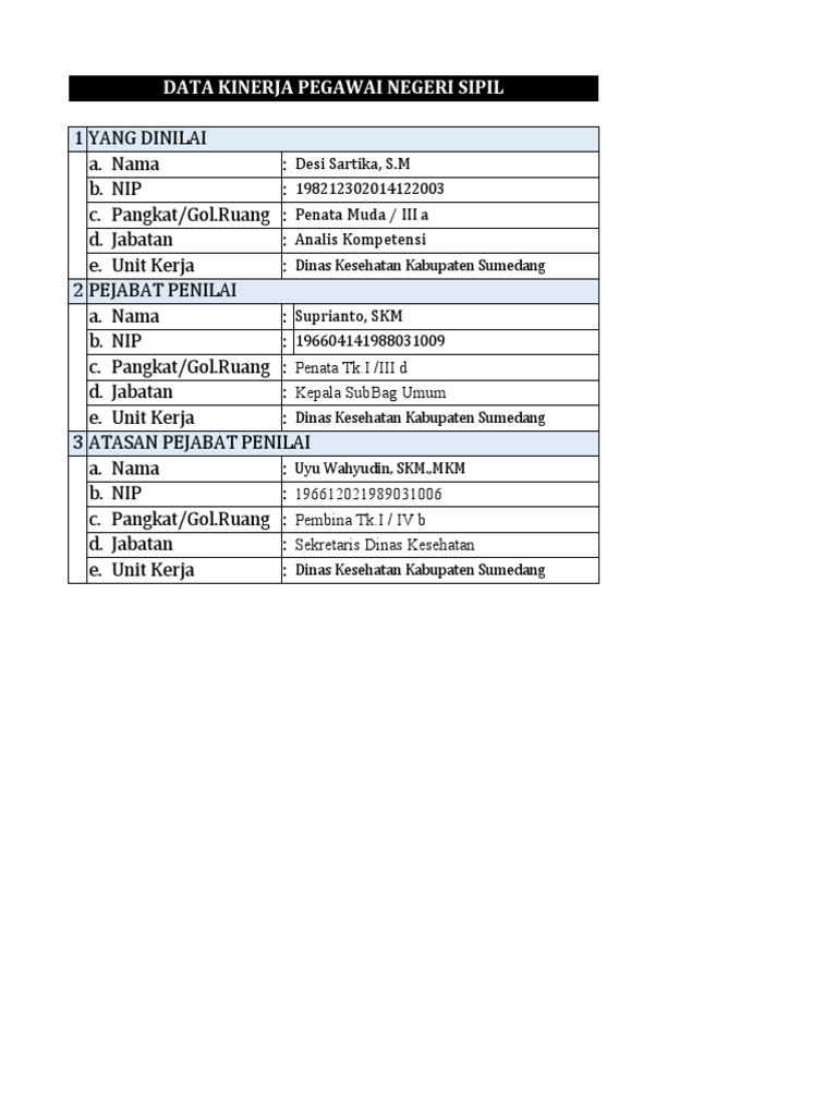 Contoh SKP 2022 | PDF