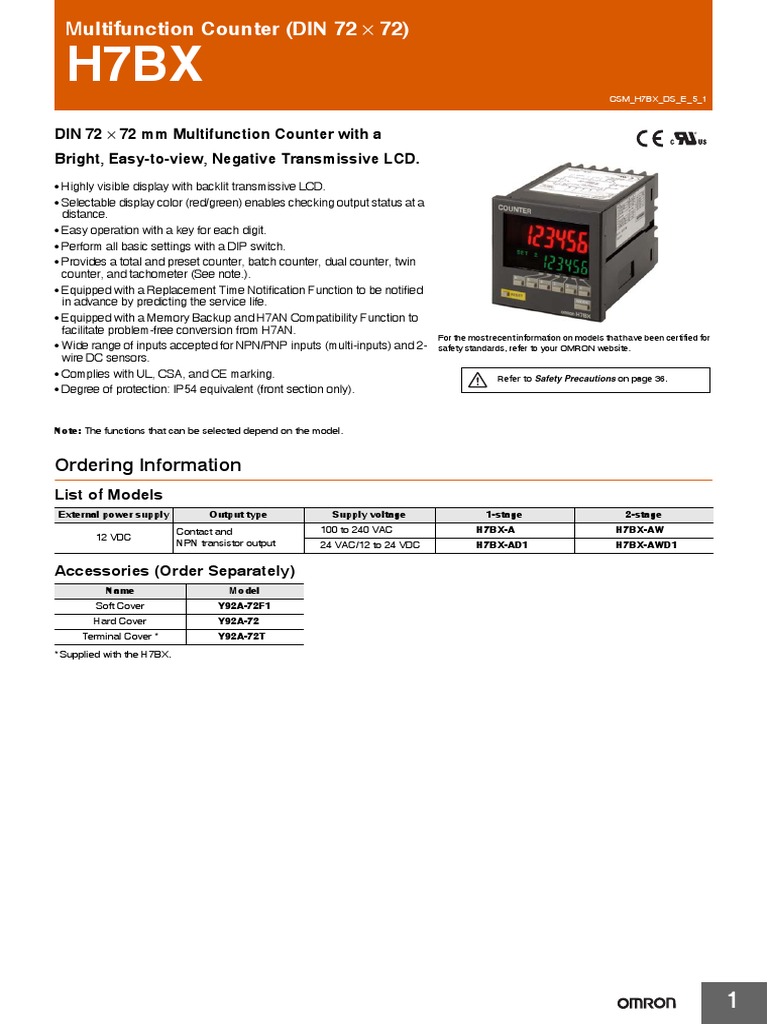 m077 h7bx Multifunction Counter Datasheet en | PDF | Power Supply ...