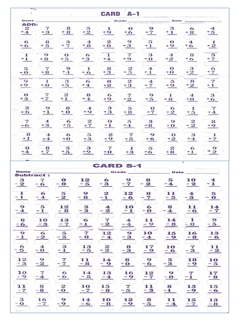 Spencer Card Grade 3 6 | PDF