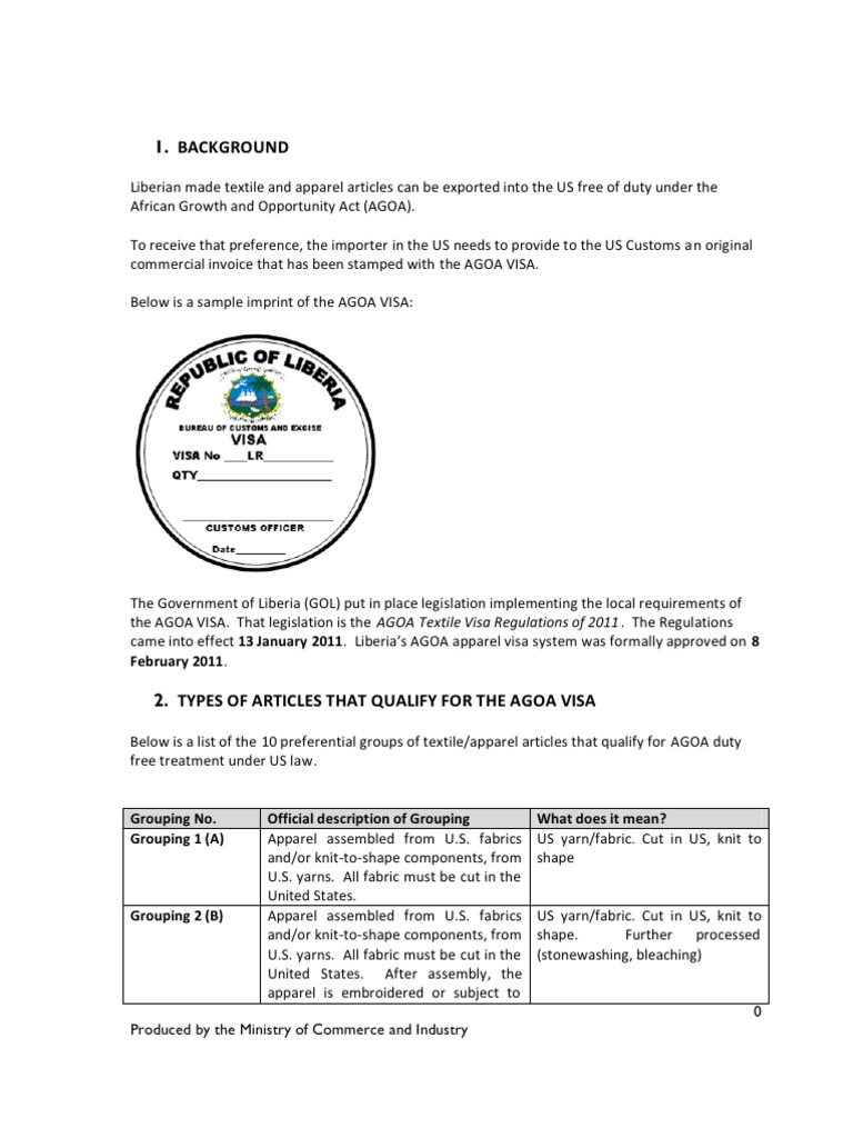 AGOA Textile Requirements | PDF | Textiles | Yarn