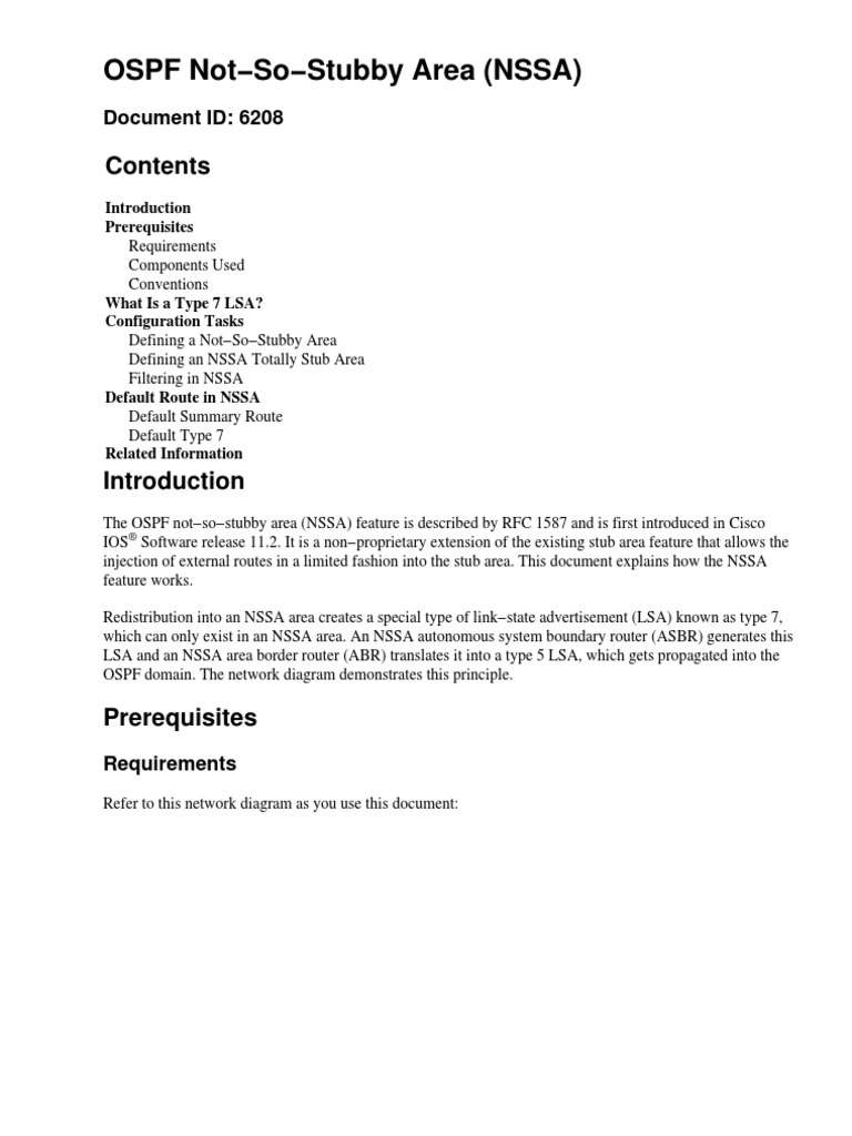 NSSA | PDF | Data Transmission | Computer Networking
